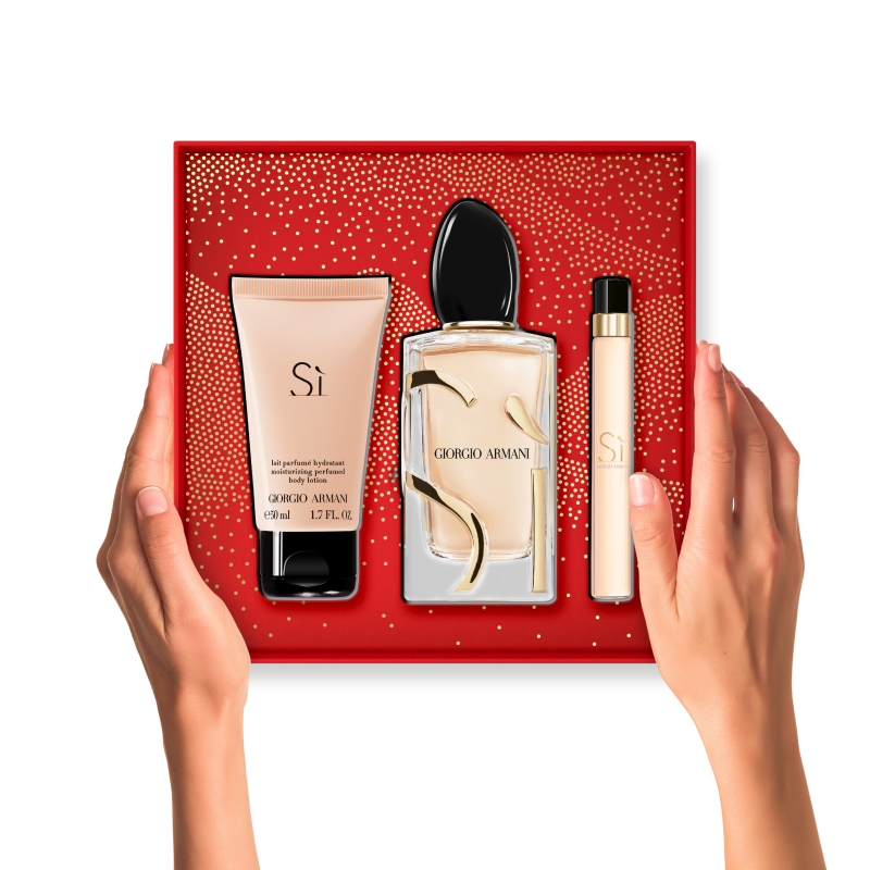 Coffret Noel Armani Si Eau de Parfum 100 ml 10 ml Lait Corporel